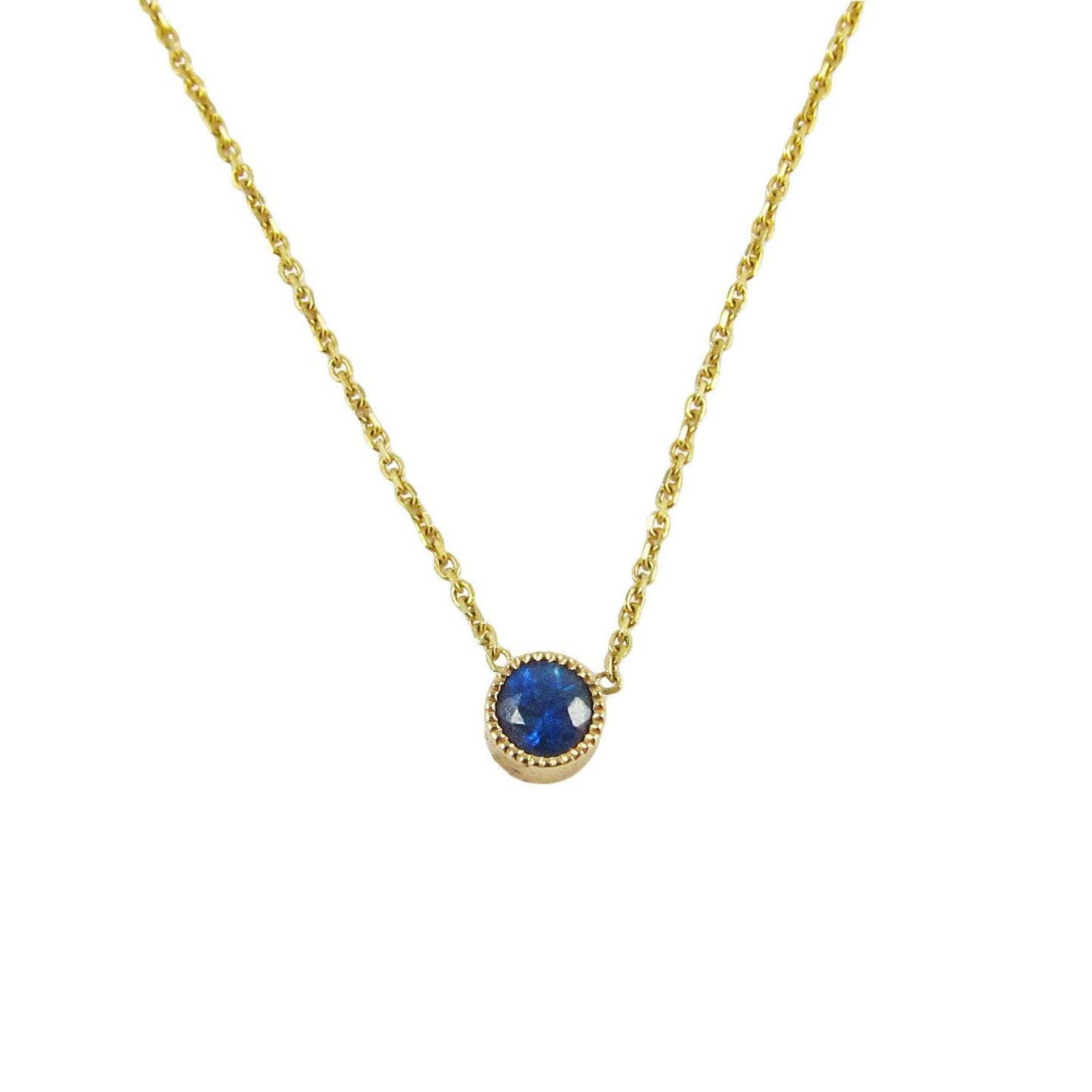 Magic Eye Sapphire Necklace for Women Jennie Kwon Designs 14K White 18 in