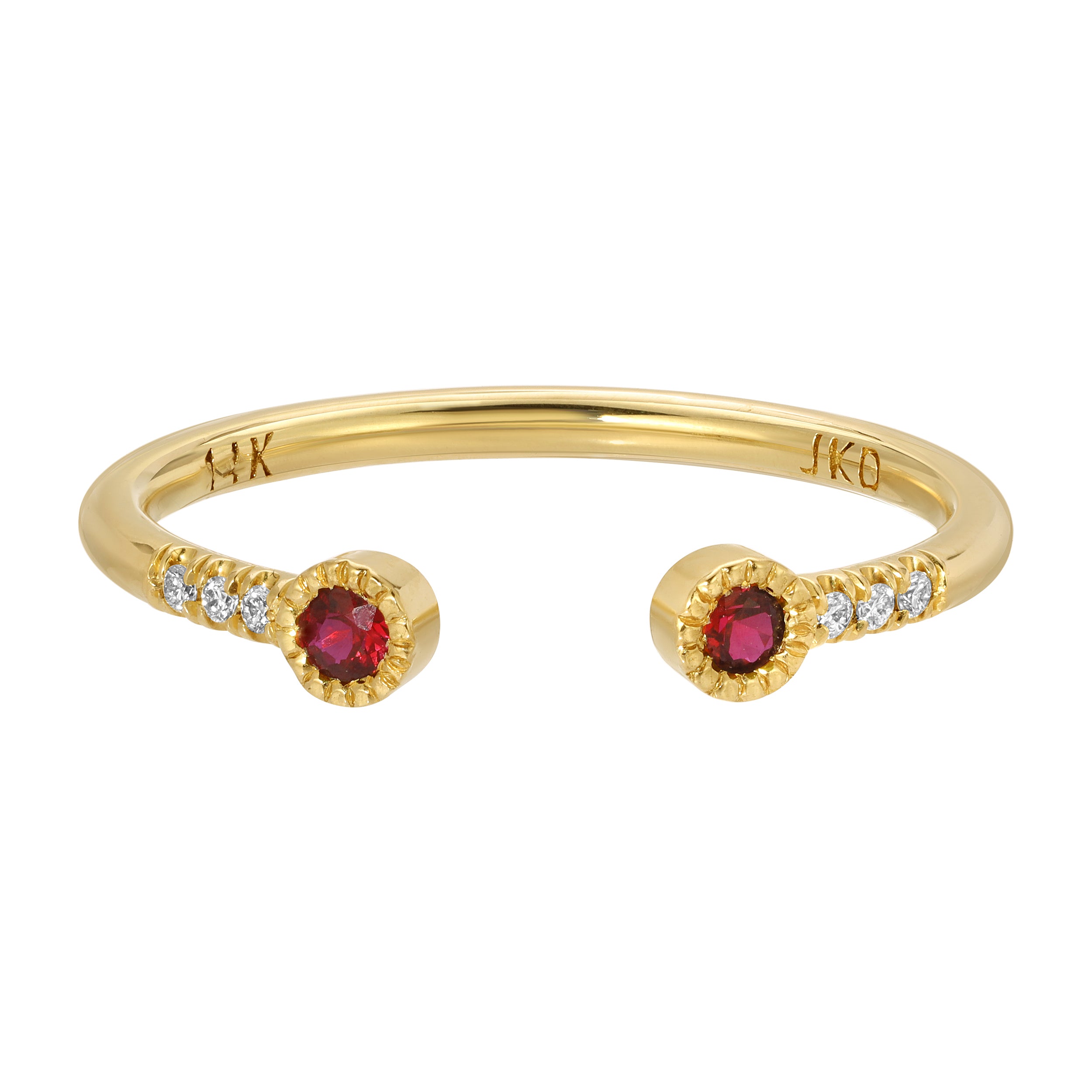 Ruby Bezel Equilibrium Cuff Ring