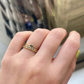 Baguette Emerald Moondrop Ring