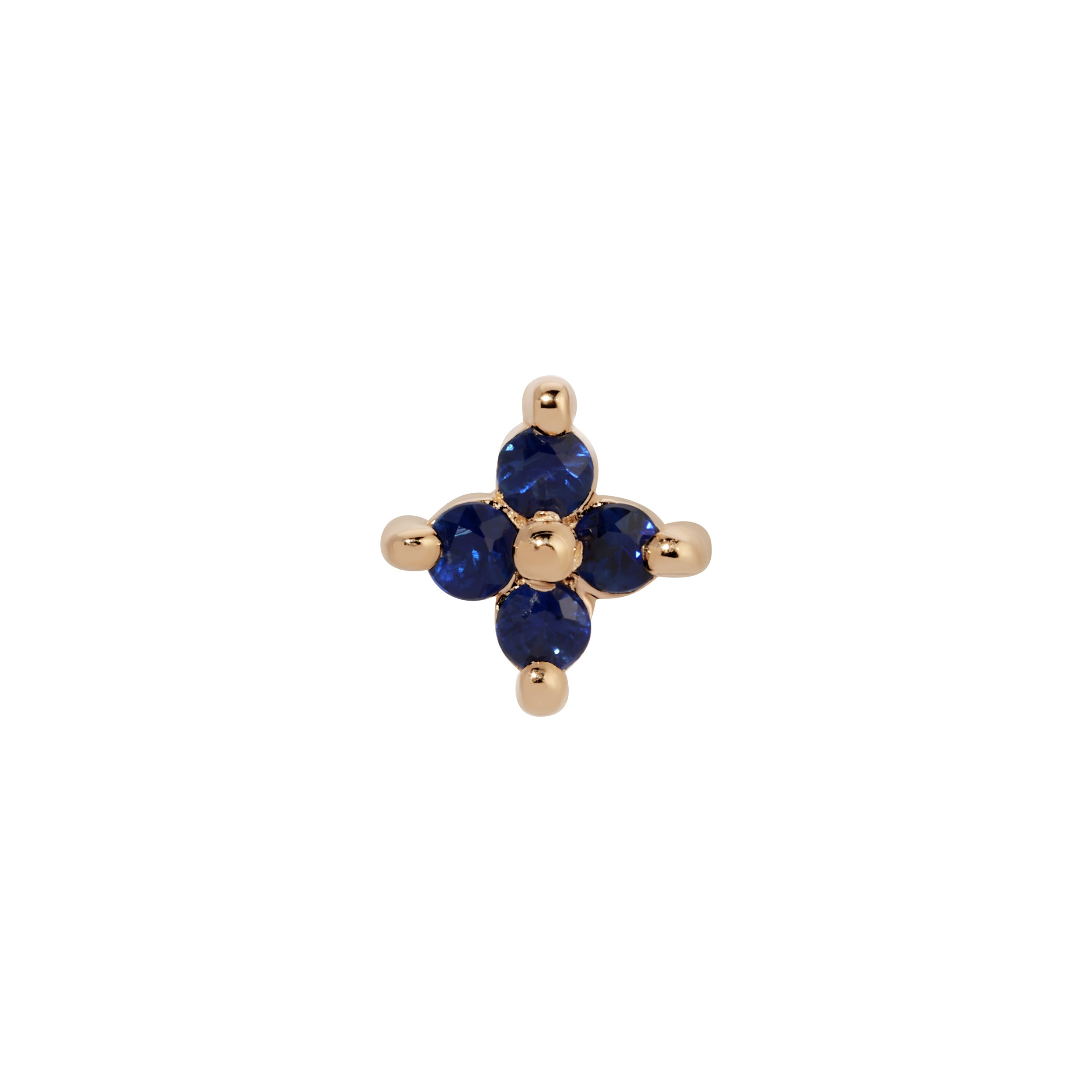 Blue Sapphire Sundrop Stud - Flat Back (Single)