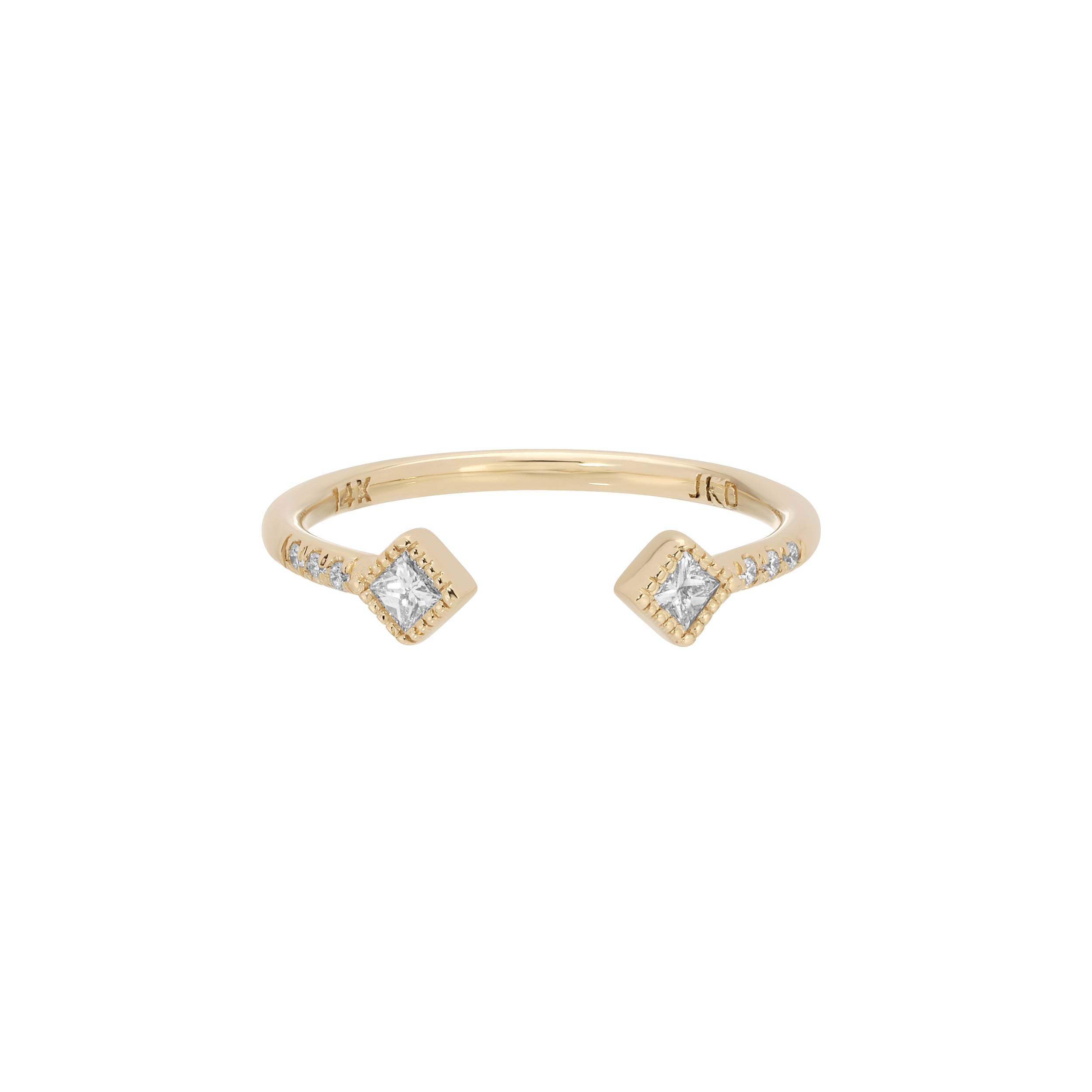 Princess Diamond Equilibrium Cuff Ring