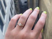 Trillion Equilibrium Oval Diamond Ring