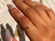 Knife Edge Semi Pave Ring