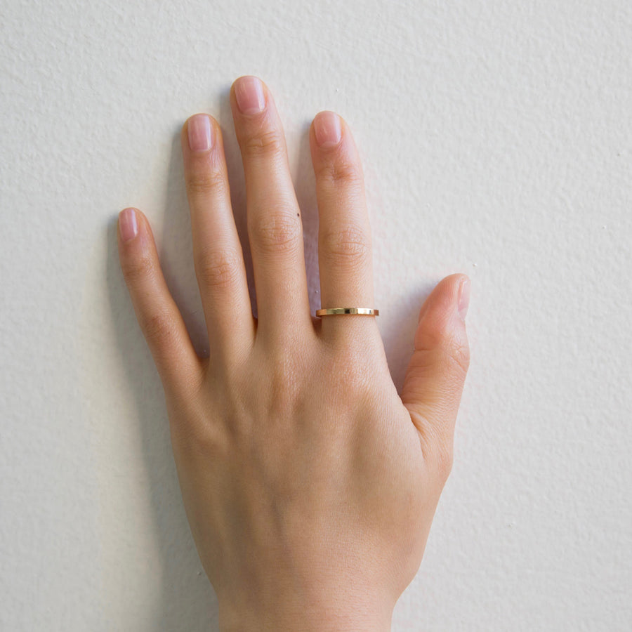 2 mm Basic Band Gold Ring