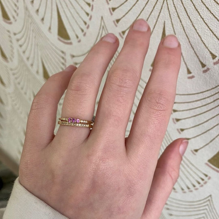 Equilibrium 3 Pink Sapphire Ring