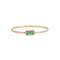 Baguette Emerald Moondrop Ring