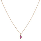 Marquise Ruby Wisp Necklace