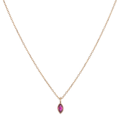 Marquise Ruby Wisp Necklace