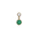 Round Emerald Drop Stud (Single)