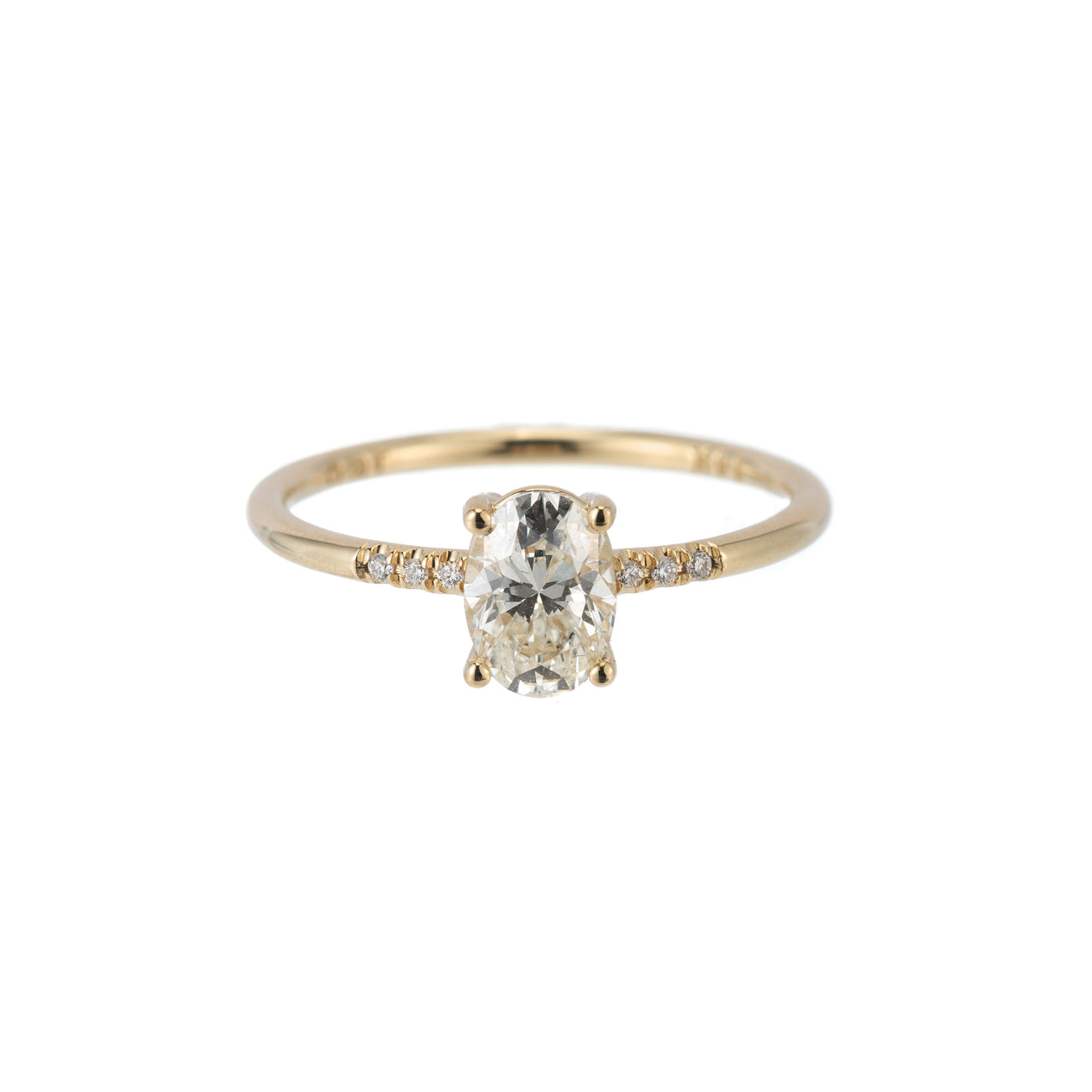 Oval Diamond Equilibrium Ring
